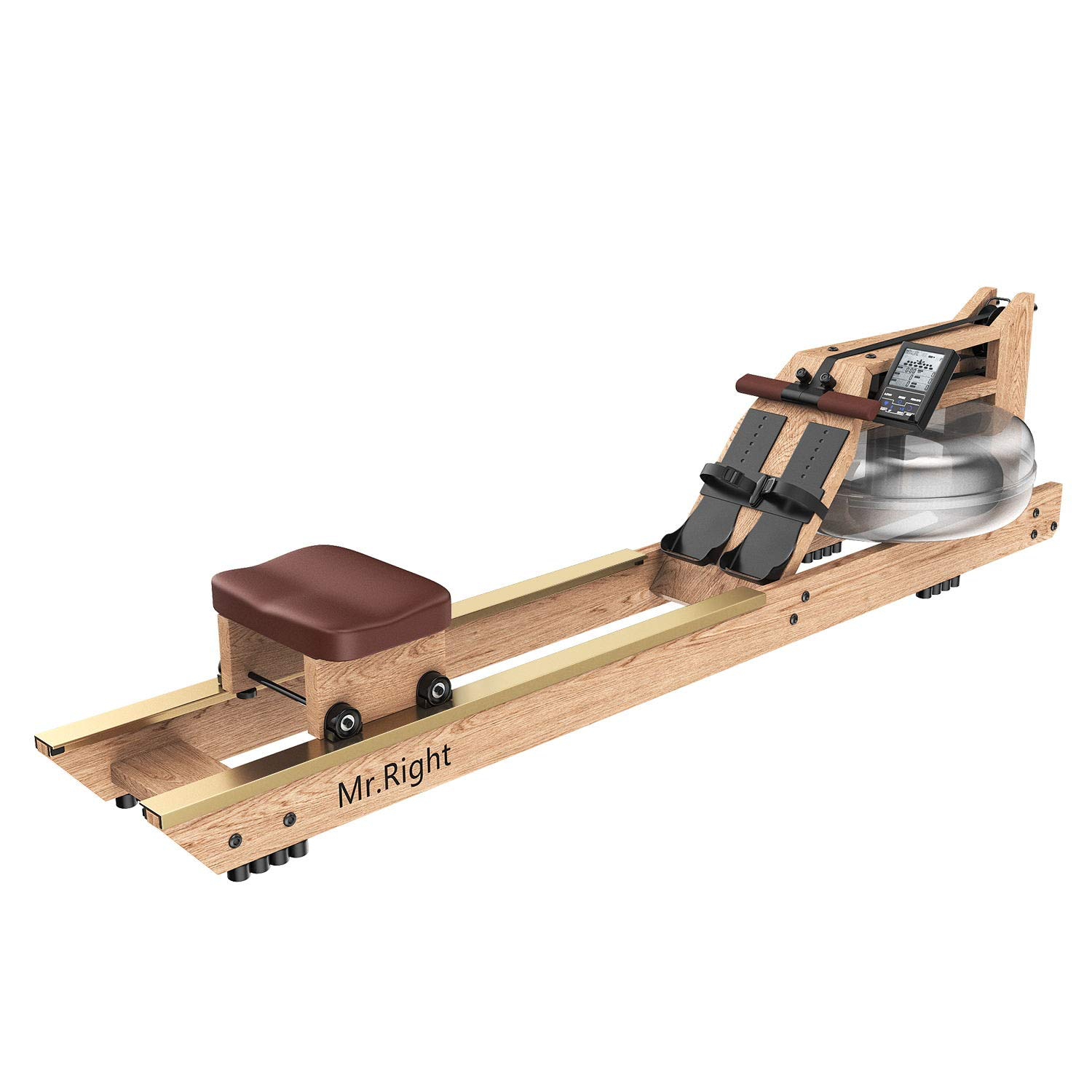 2021 Mr Right Oak Wood Water Rower with LCD Display Great Condition 50 ...